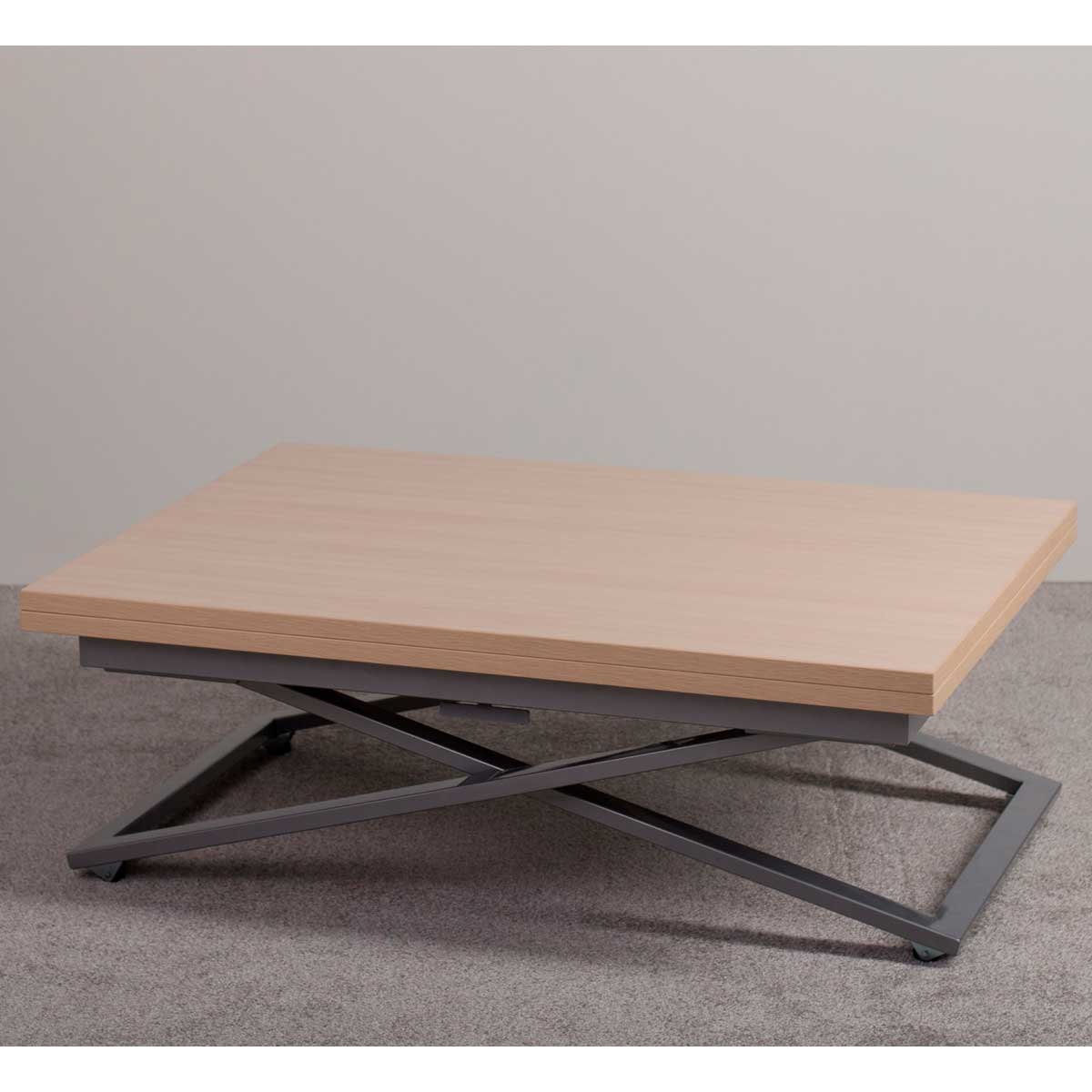 Стол-трансформер Levmar Compact D31/S59 выбеленный дуб/ опоры серебро ...