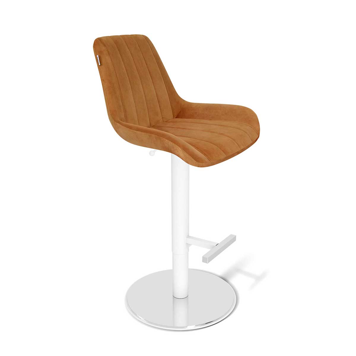 Барный стул Sheffilton SHT-ST37/S128 горчичный/хром/белый муар 7970507203 ⚡ - купить с доставкой ...