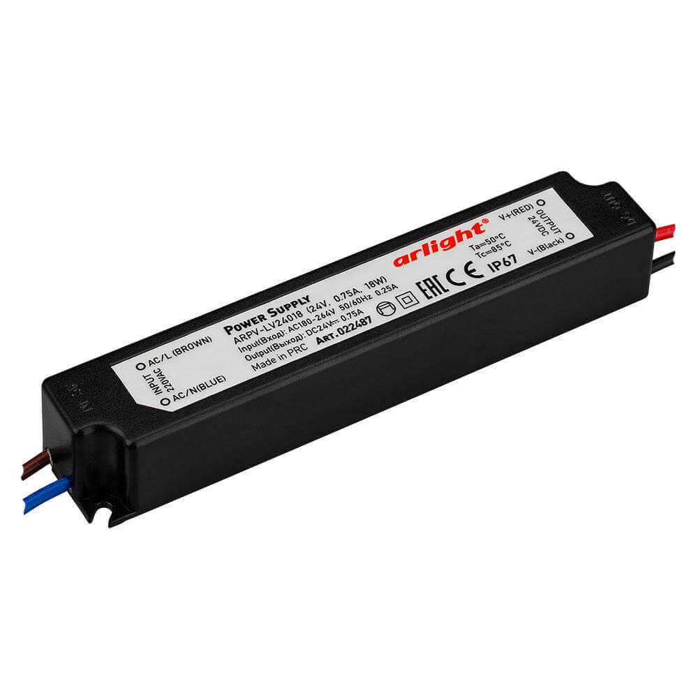 Блок питания Arlight ARPV-LV018 24V 18W IP67 0,75A 022487 ⚡ - купить с ...