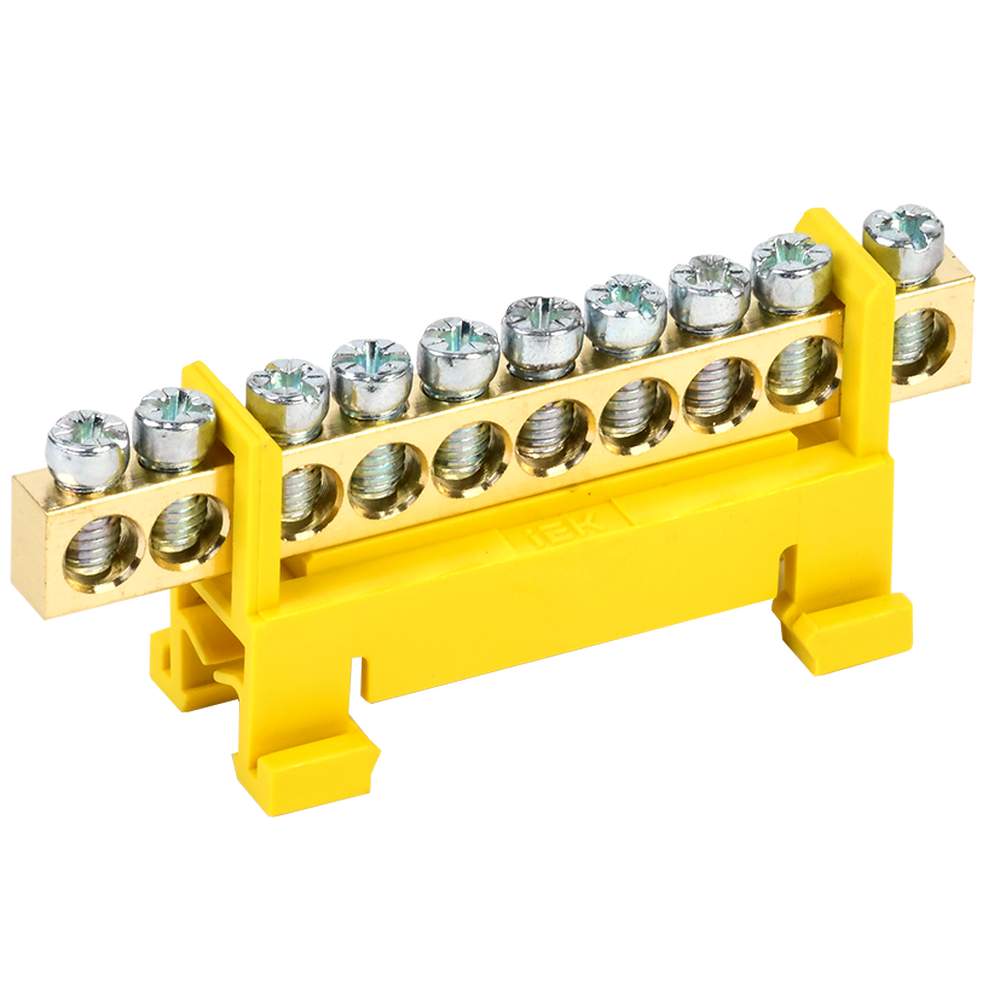 Шина PE земля на DIN-изоляторе типа Стойка ШНИ-6х9-10-С-Ж IEK YNN10-69 ...