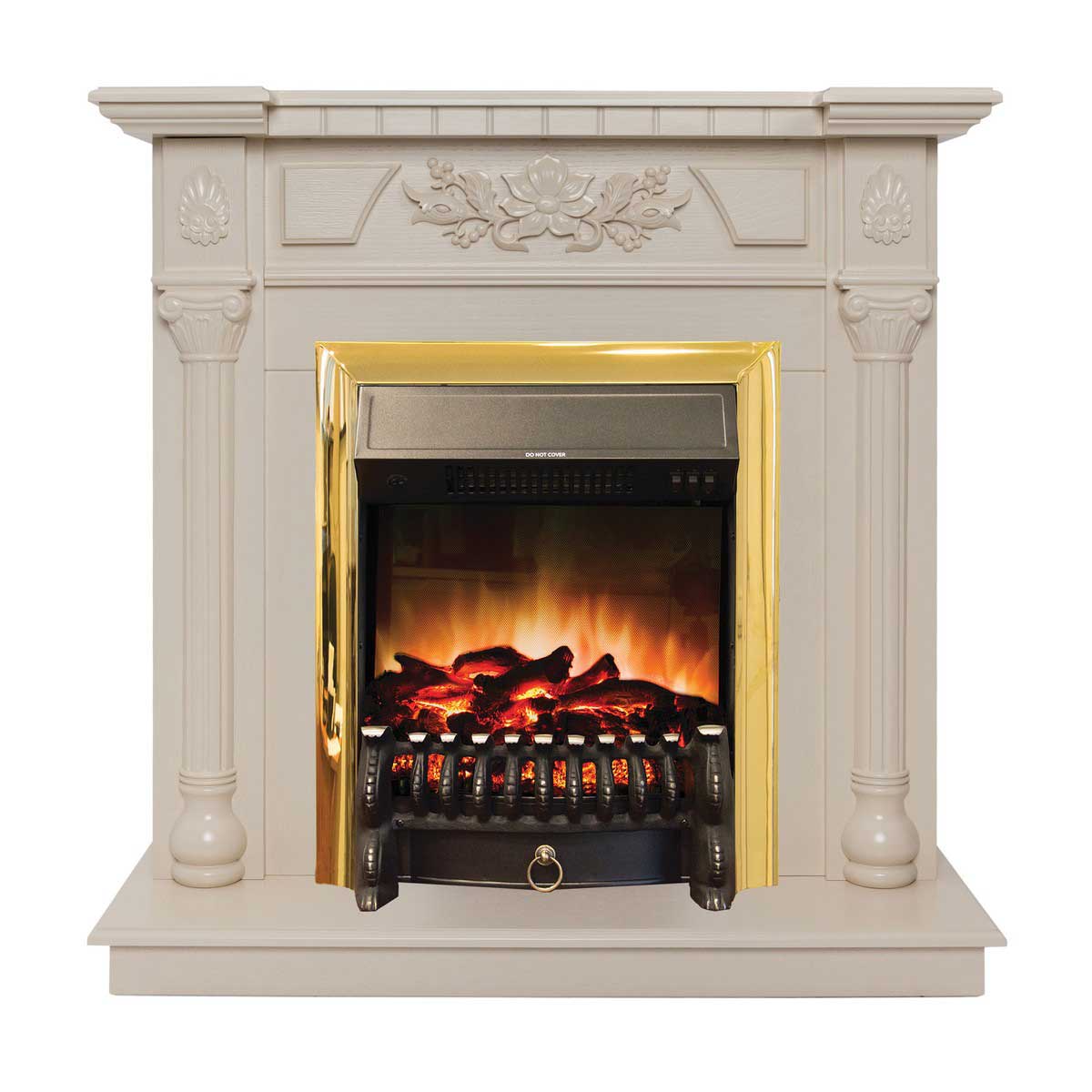 Электрокамин Realflame Dacota WT с очагом Fobos Lux Brass 303025 ⚡ ...