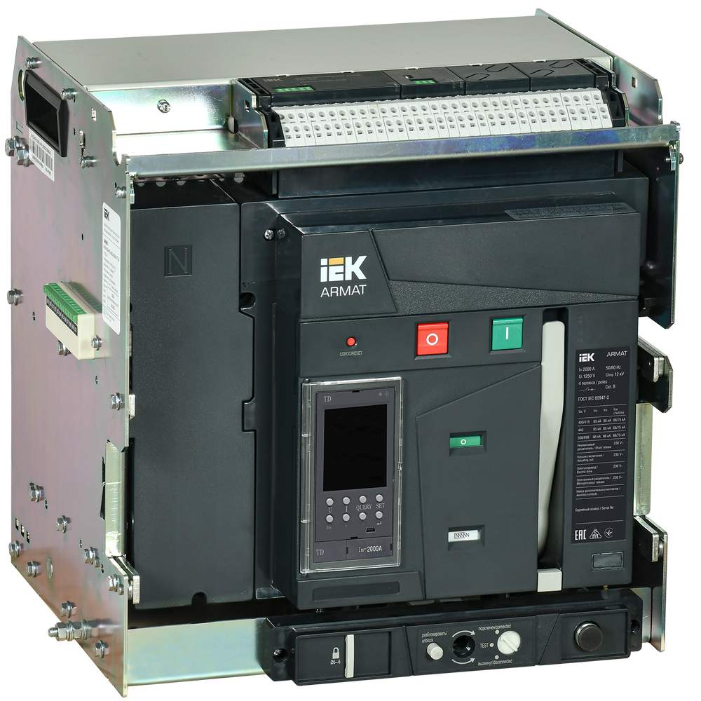 AR-A2S TD20 4P W HR/VR Выключатель автоматический воздушный 85кА IEK AR ...