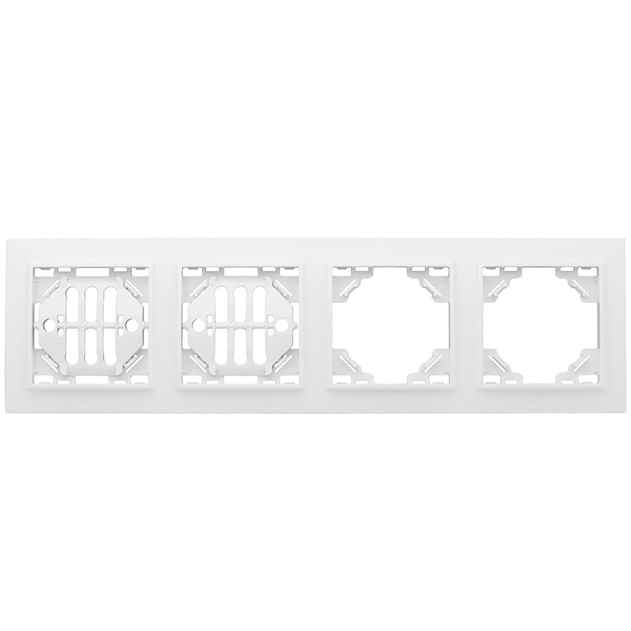 Минск Рамка 4-местная горизонтальная белая EKF Basic ERM-G-304-10 ⚡ - купить с доставкой по ...