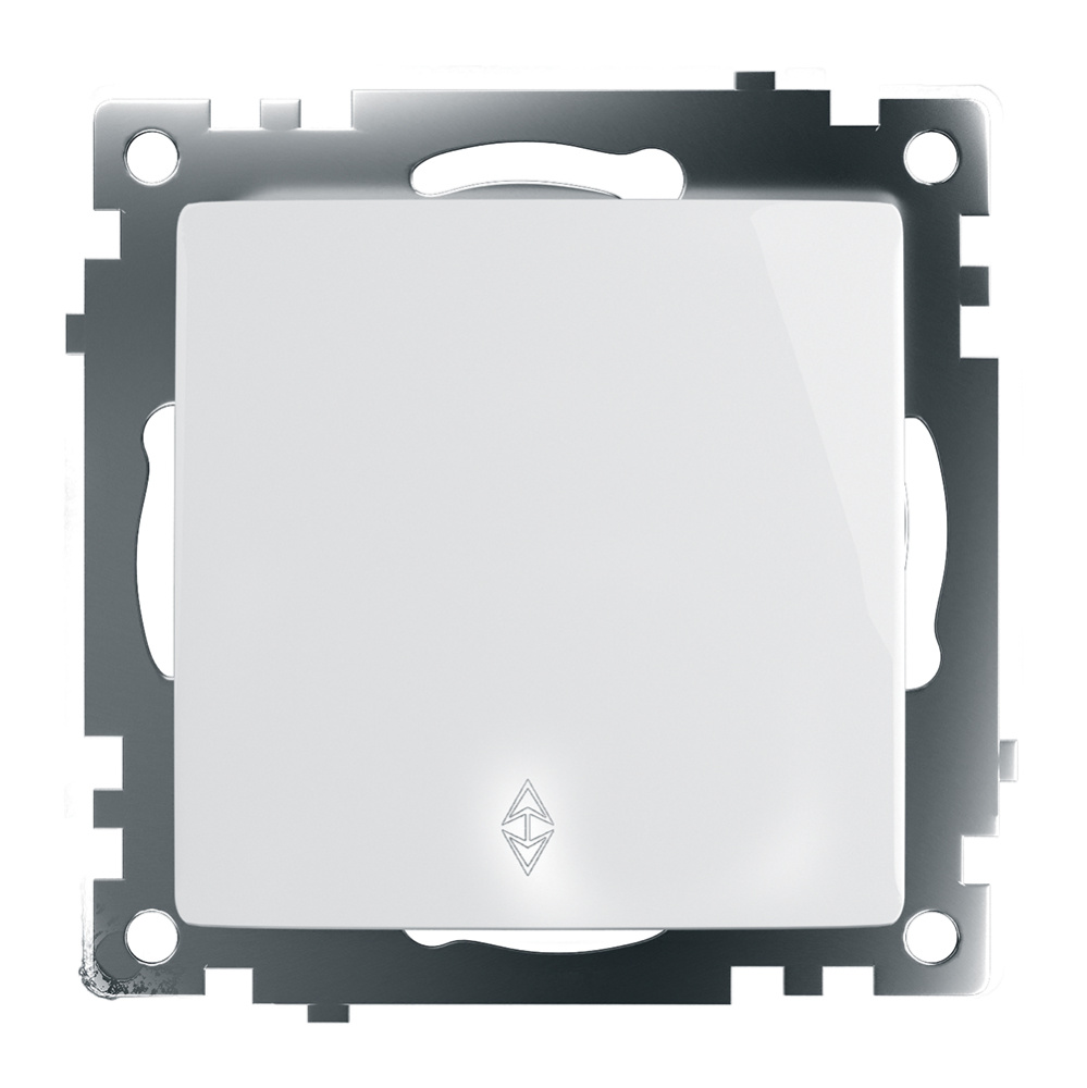 Переключатель перекрестный одноклавишный Stekker Катрин белый GLS10 ...