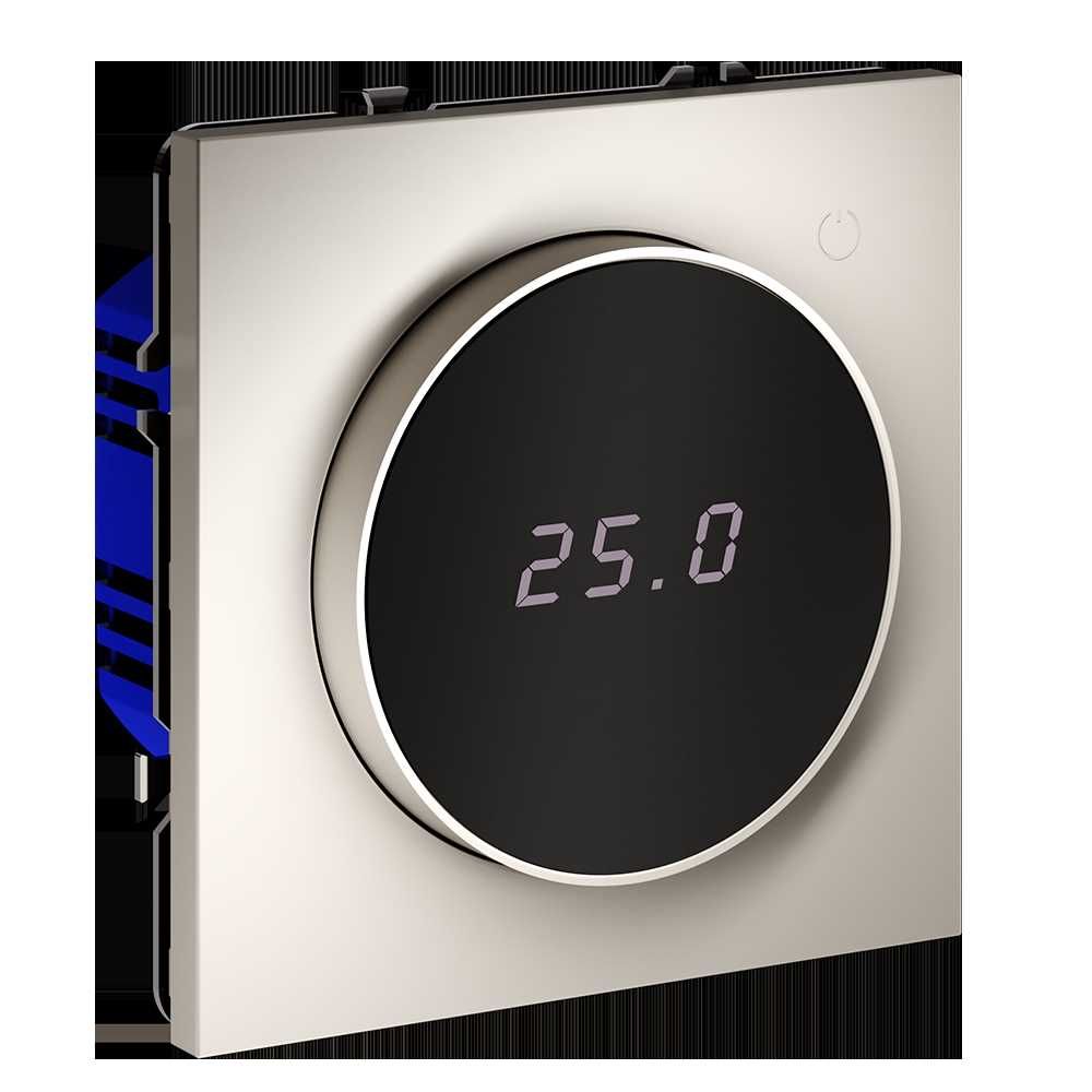 Терморегулятор электронный Voltum S70 с индикацией и датчиком, для теплого пола, кашемир ...