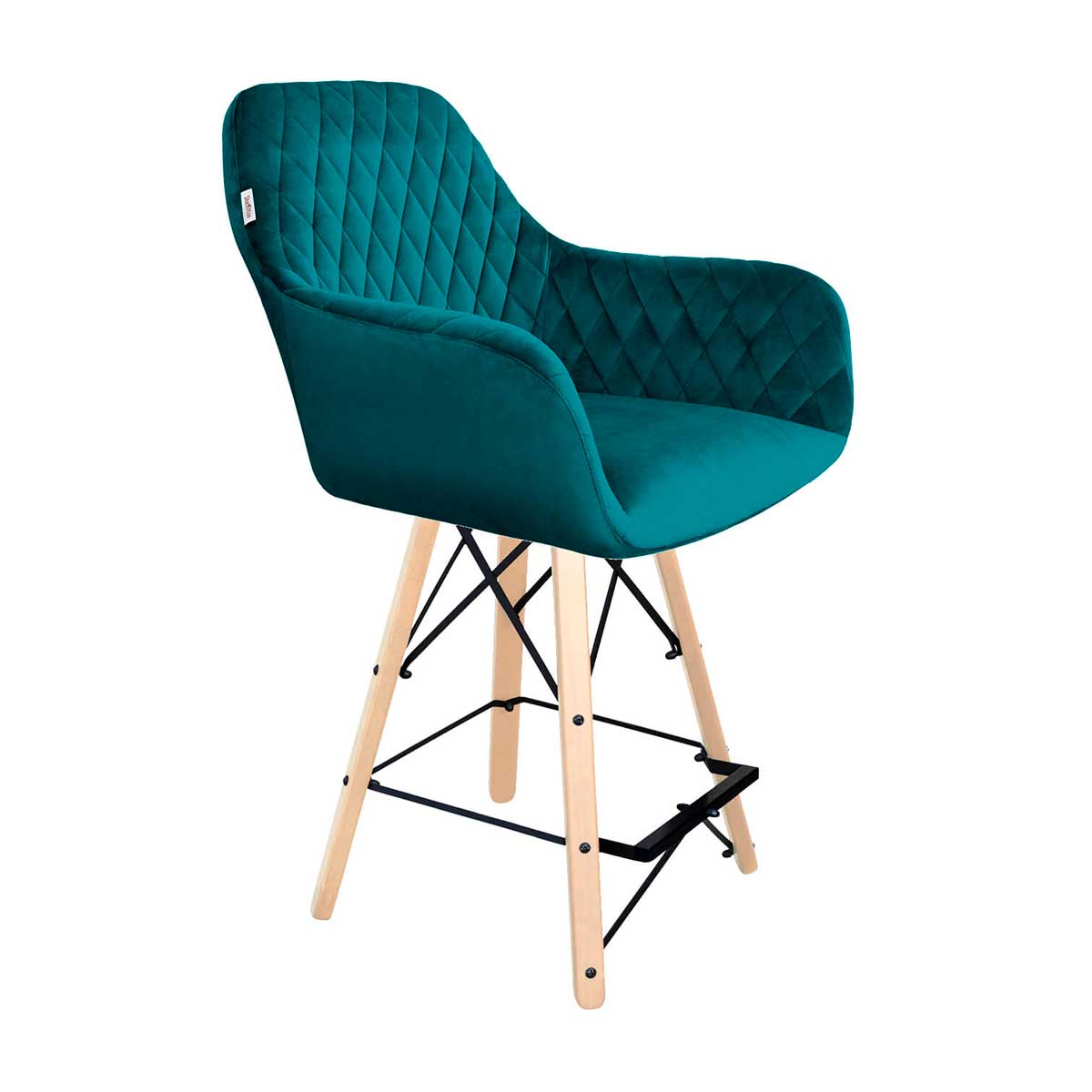 Полубарный стул Sheffilton SHT-ST38/S80-1 альпийский бирюзовый/прозр лак/черный 2183240702 ⚡ ...