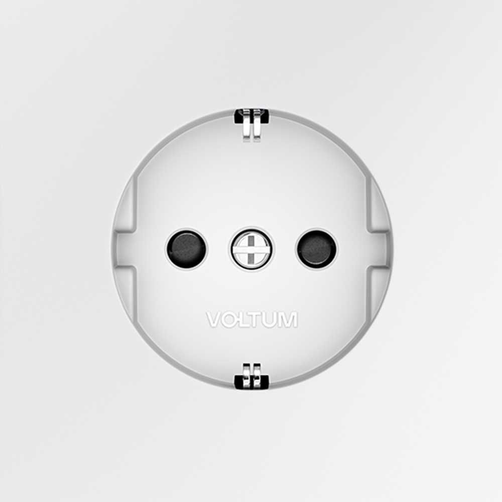 Розетка встраиваемая Voltum S70 с заземлением и защитными шторками, 16А, белый матовый VLS040202 ...