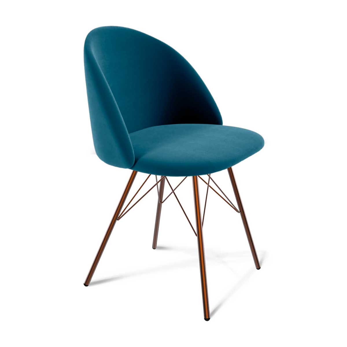 Стул Sheffilton SHT-ST35/S37 тихий океан/медный металлик 9023012109 ⚡ - купить с доставкой по ...