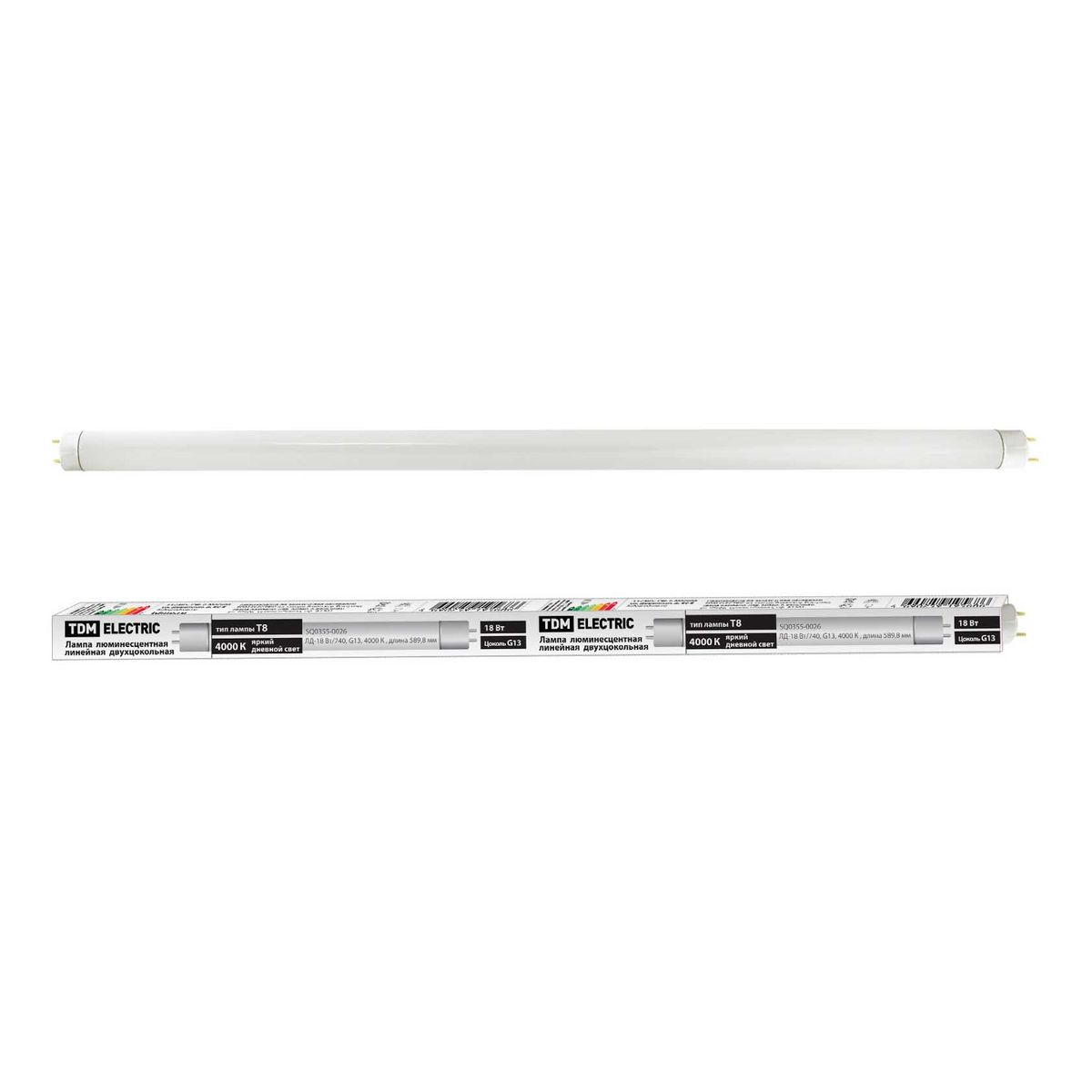 Лампа люминесцентная TDM Electric G13 18W 4000K белая SQ0355-0026 ⚡ ...