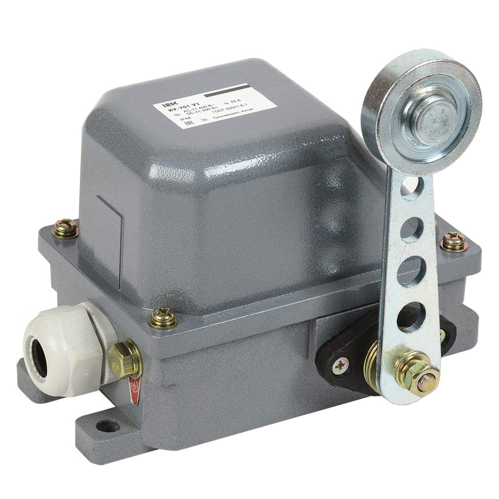 Выключатель концевой КУ-701 У1 рычаг с роликом 10А IP44 2 эл цепи IEK ...