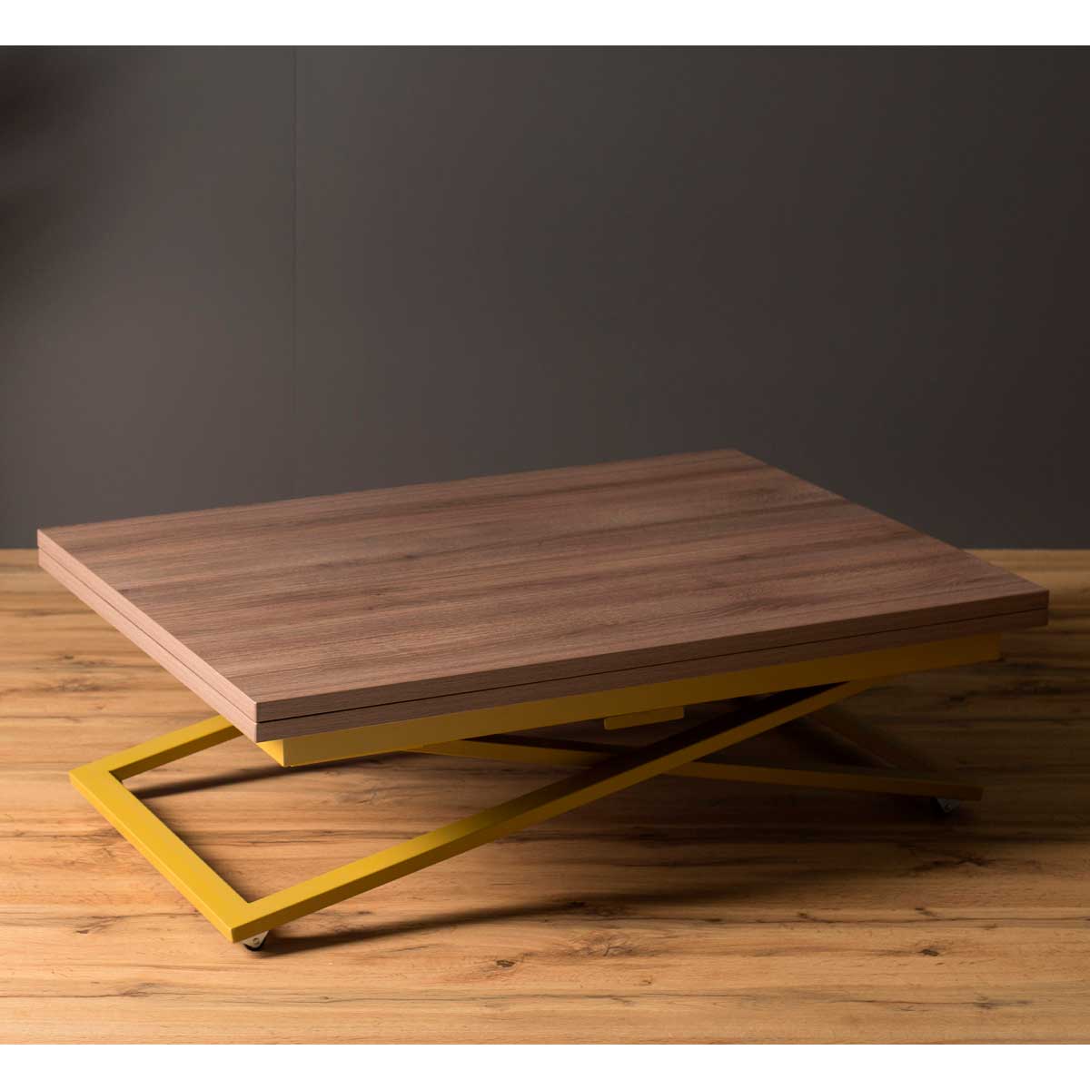 Стол-трансформер Levmar Compact D69/S90 дуб шамони темный/золото ...