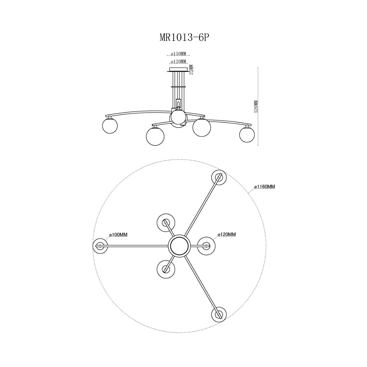 Потолочная люстра MyFar Stacy MR1013-6P ⚡ — купить с доставкой по Москве и России в интернет ...