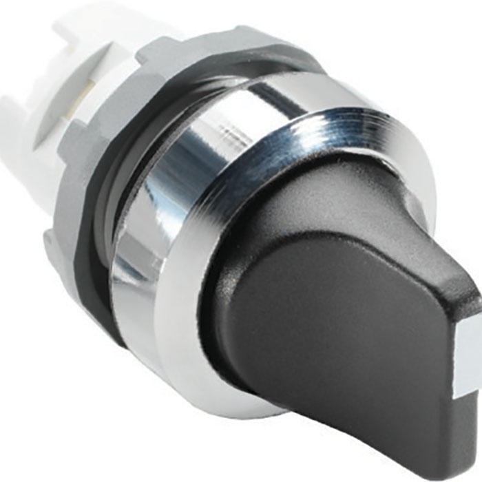 Переключатель M3SS1-20B короткая ручка черный 3-х позиционный без подсветки только корпус с фикс ...