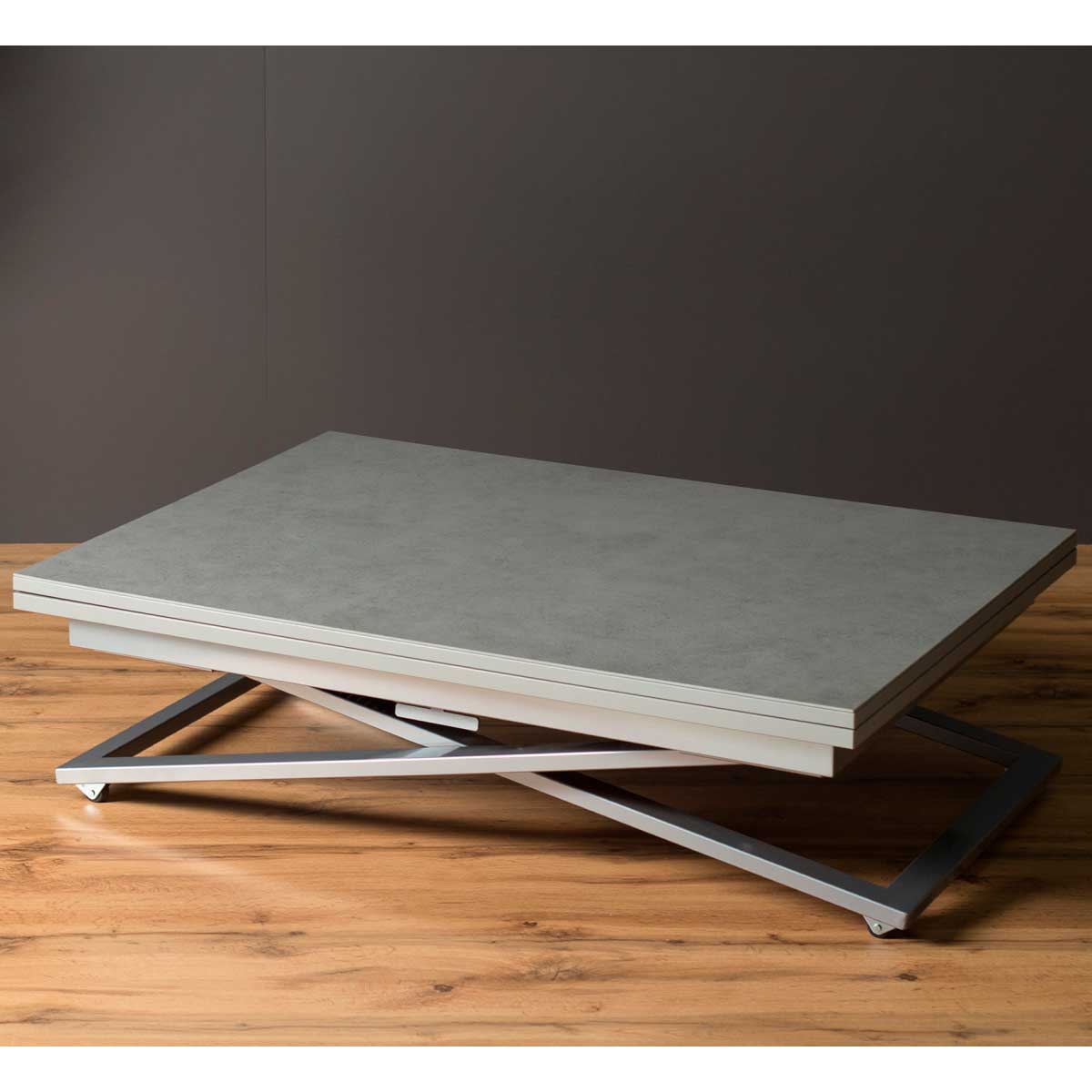 Стол-трансформер Levmar Compact P02/S59 Гриджио/серебро 5467987701 ⚡ ...