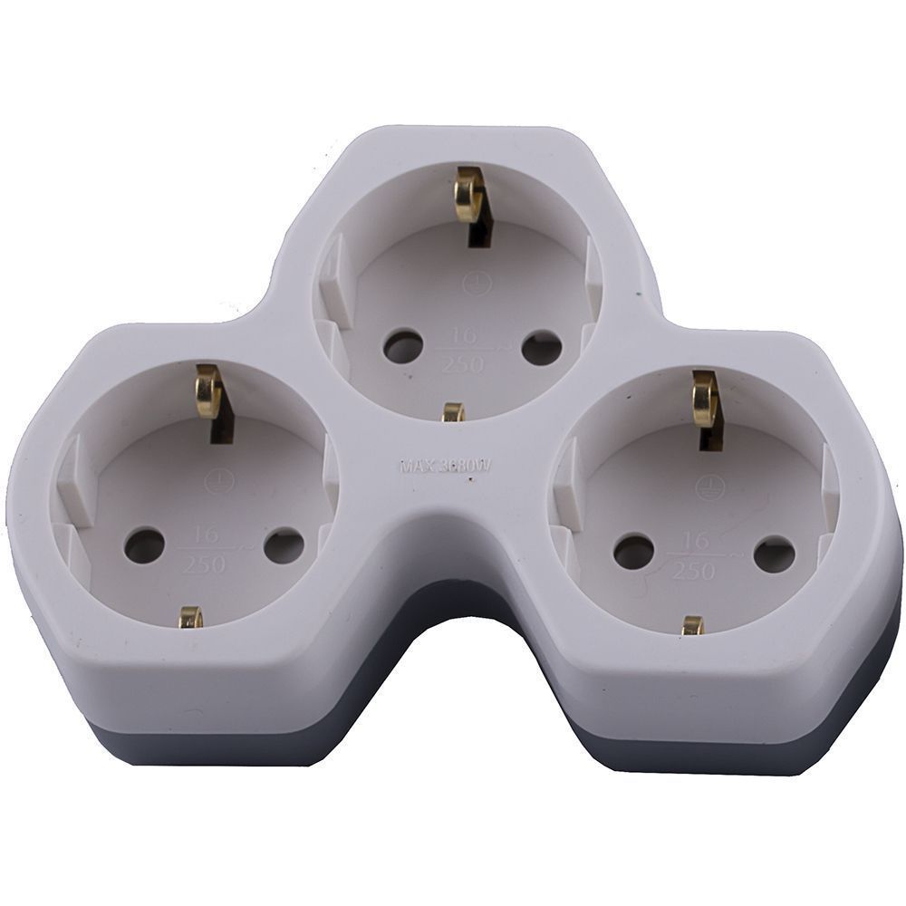 Разветвитель сетевой Stekker 3гн с/з ADP16-13-20 32871 — купить в ...