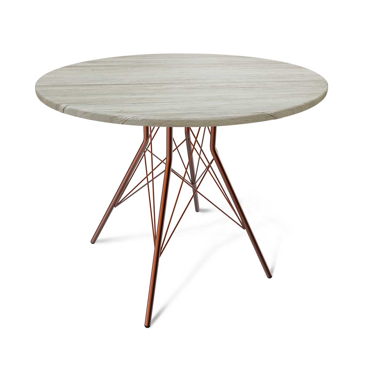 Кухонный стол Sheffilton SHT-TU2-1/90 МДФ медный металлик/дуб верона белый 4720614803 ⚡ — купить ...