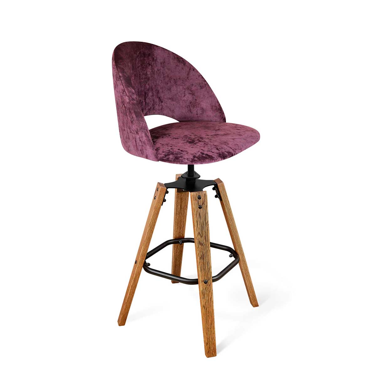 Барный стул Sheffilton SHT-ST34/S93 вишневый джем/браш корич /чёрный муар 1724977402 ⚡ — купить ...