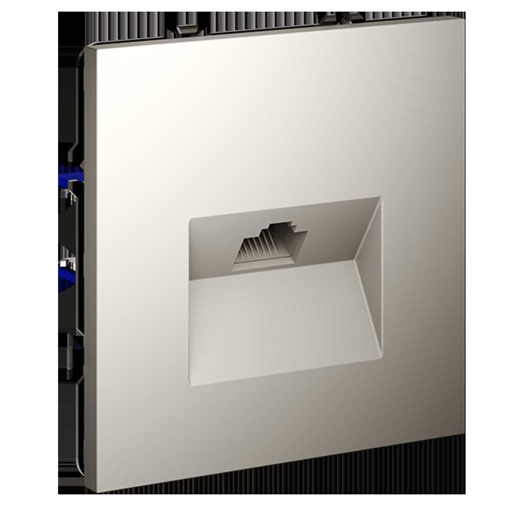 Розетка компьютерная встраиваемая Voltum S70 RJ45 кат 6, кашемир VLS060103 ⚡ — купить с ...