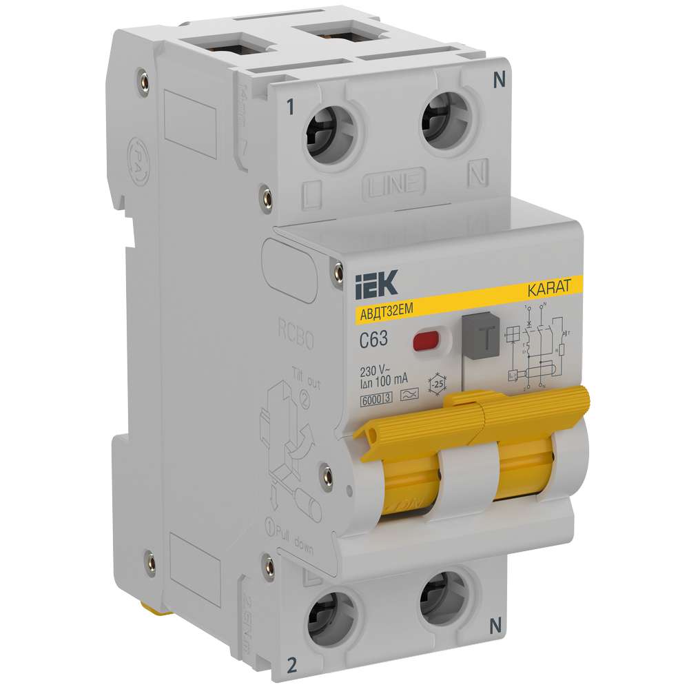 KARAT Автоматический выключатель дифференциального тока АВДТ32EM 1P N ...