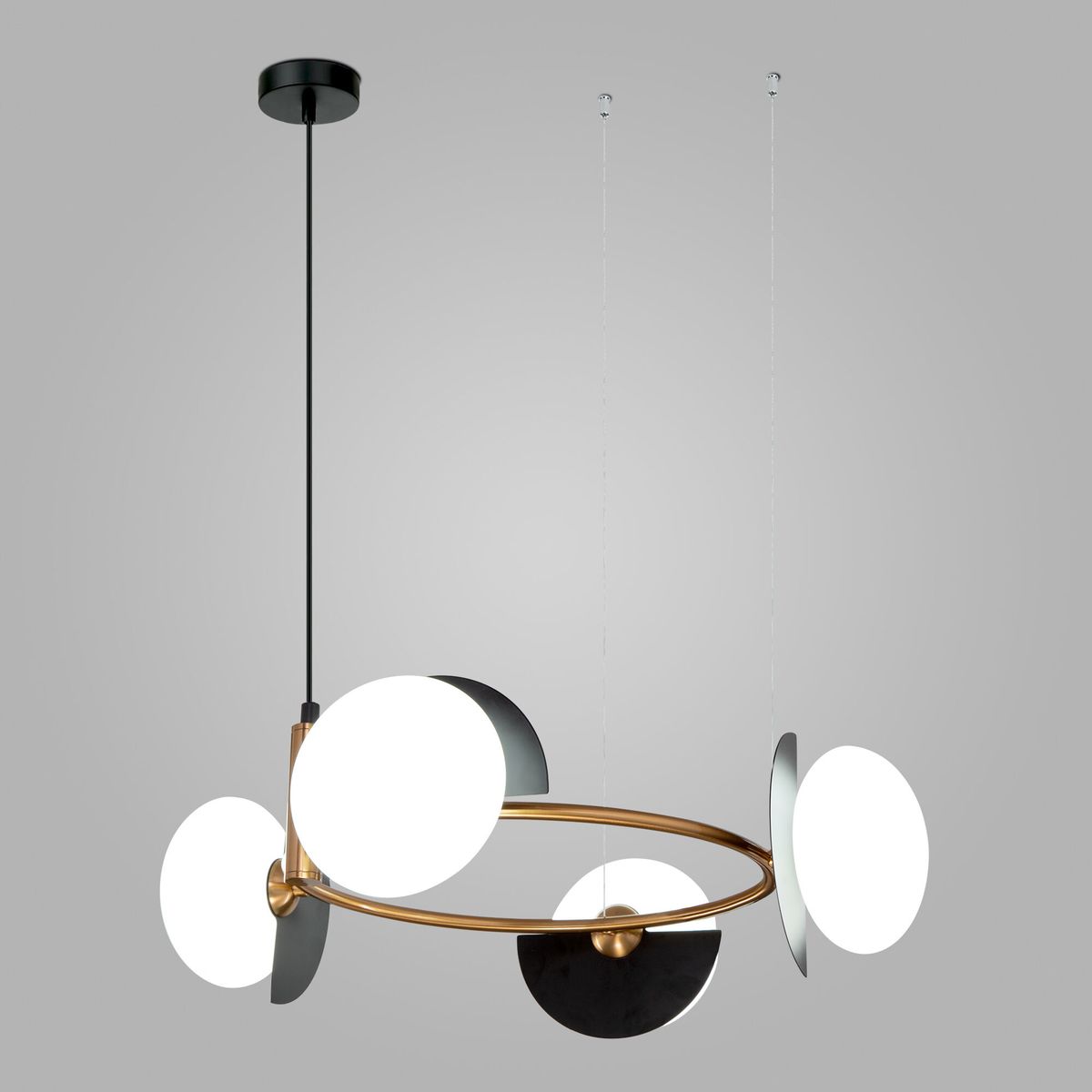 Подвесная люстра Eurosvet Moity 70150/4 черный/латунь ⚡ — купить с ...