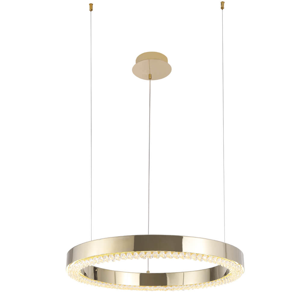 Подвесной светодиодный светильник Crystal Lux Saturn SP30W Led Gold ⚡ ...