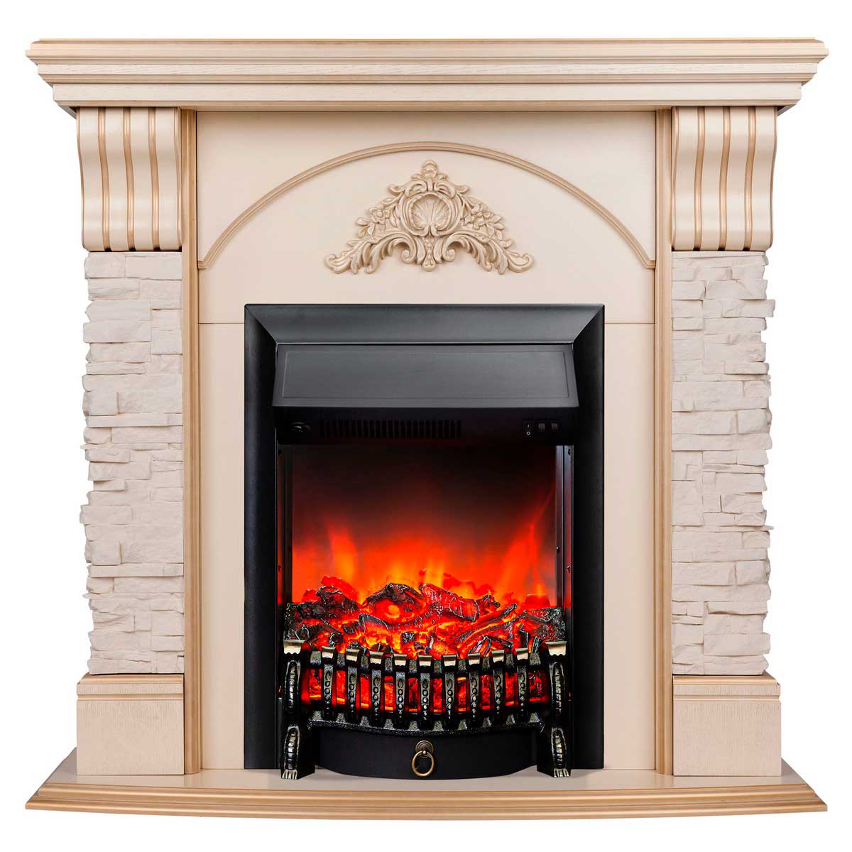 Электрокамин Realflame Athena WT с очагом Fobos Lux Black 301128 ⚡ - купить с доставкой по ...