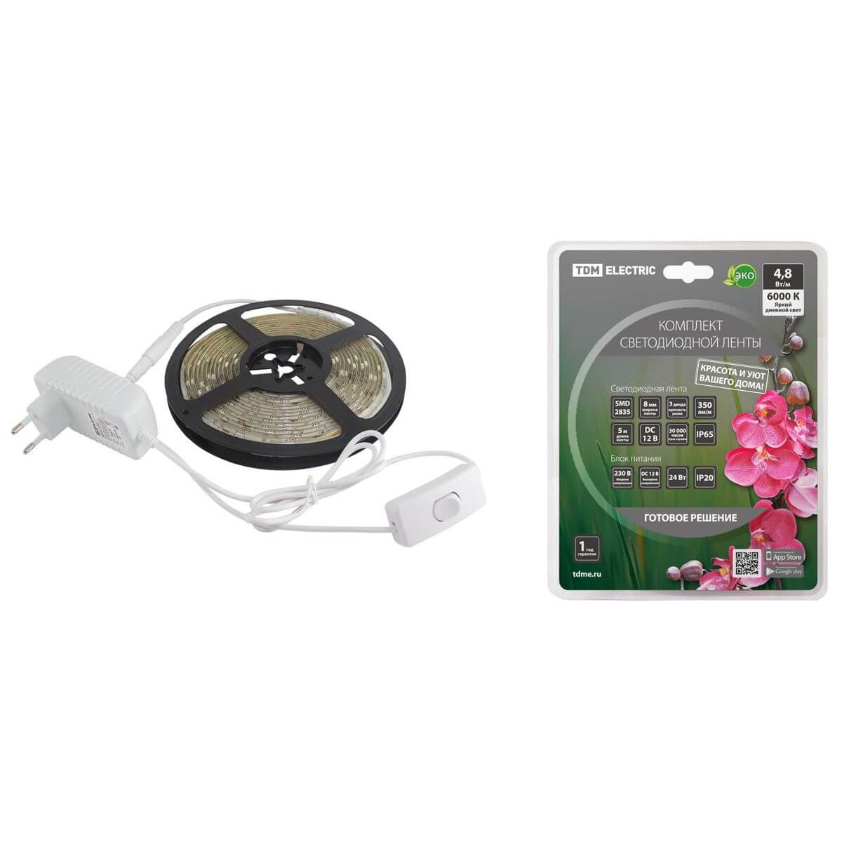 Светодиодная влагозащищенная лента Tdm Electric 4 8w M 60led M 2835smd