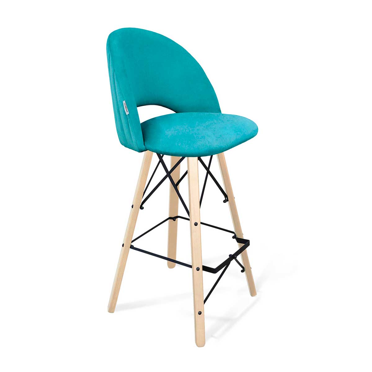 Барный стул Sheffilton SHT-ST34-1/S80 голубая пастель/прозрачный лак/чёрный 4770122202 ⚡ ...