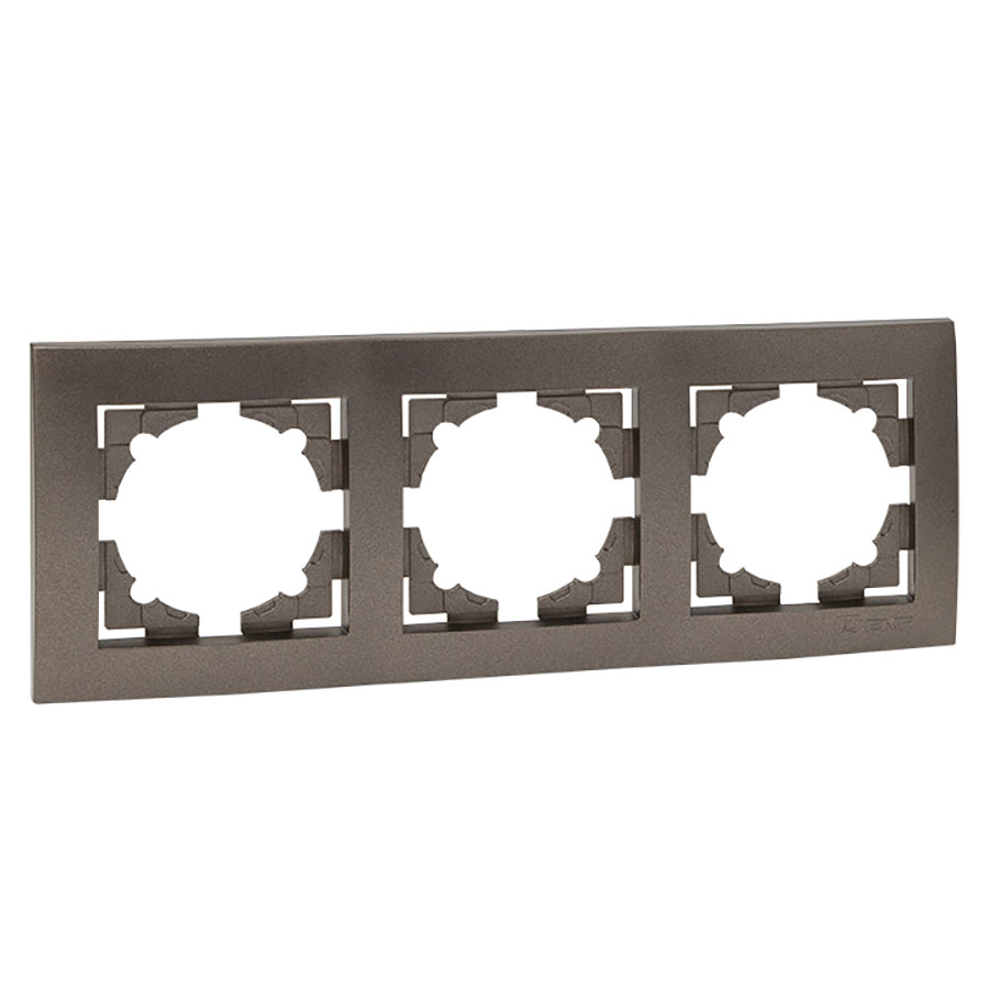 Валенсия Рамка 3-местная графит EKF EWM-G-303-60 ⚡ — купить с доставкой по Москве и России в ...