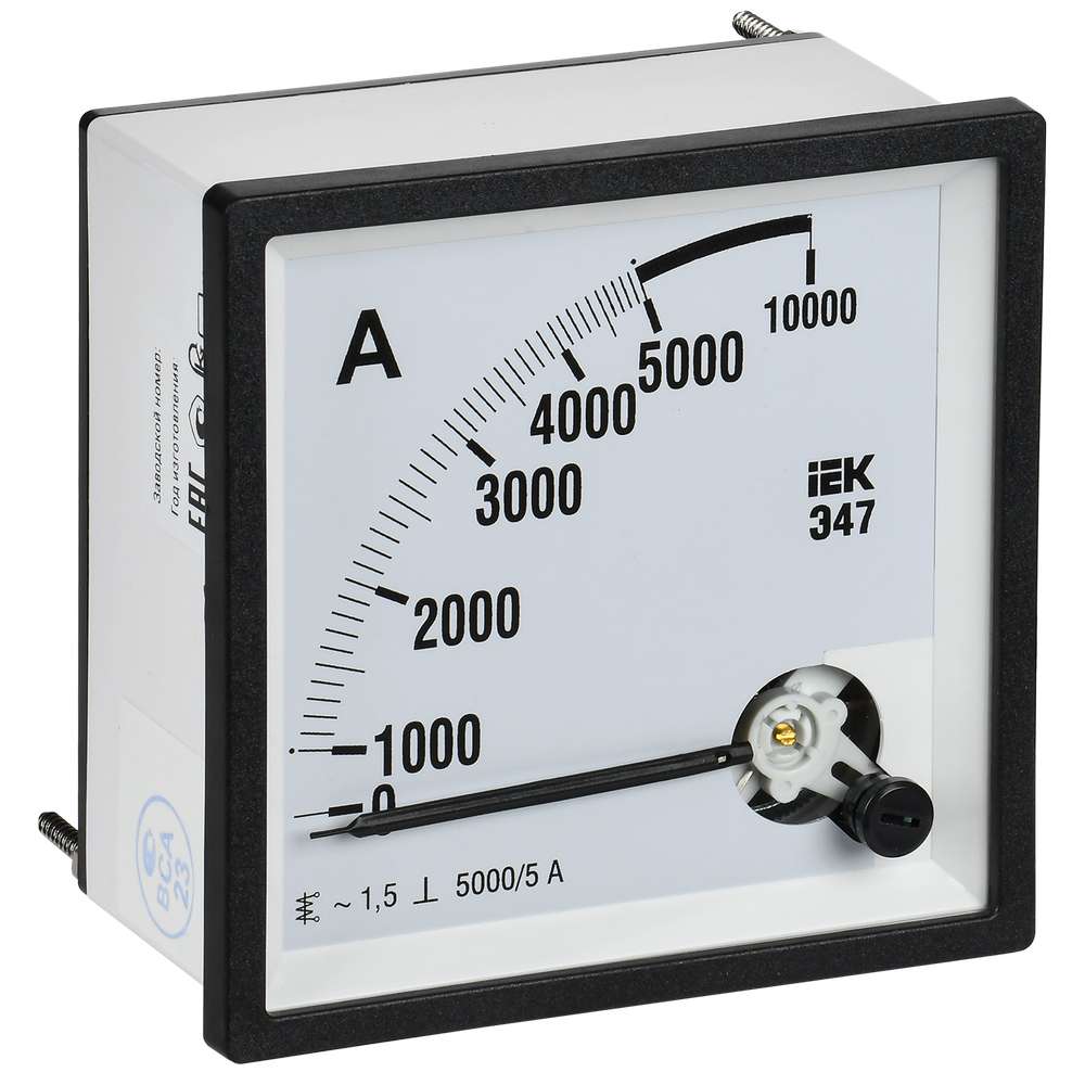 Амперметр Э47 5000/5А класс точности 1,5 96х96мм IEK IPA20-6-5000-E ⚡ — купить с доставкой по ...