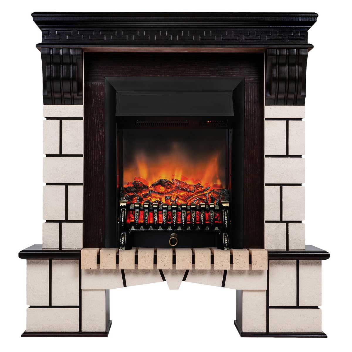 Электрокамин Realflame Stone STD AO с очагом Fobos Lux Black RC 302326 ...