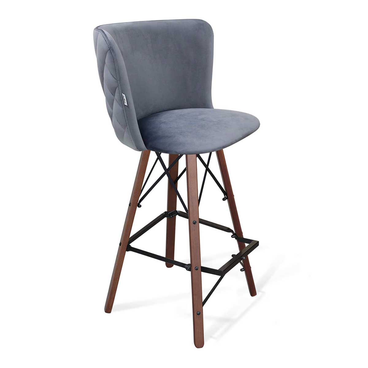 Барный стул Sheffilton SHT-ST36-3/S80 нейтральный серый/темный орех/черный 4234789701 ⚡ — купить ...