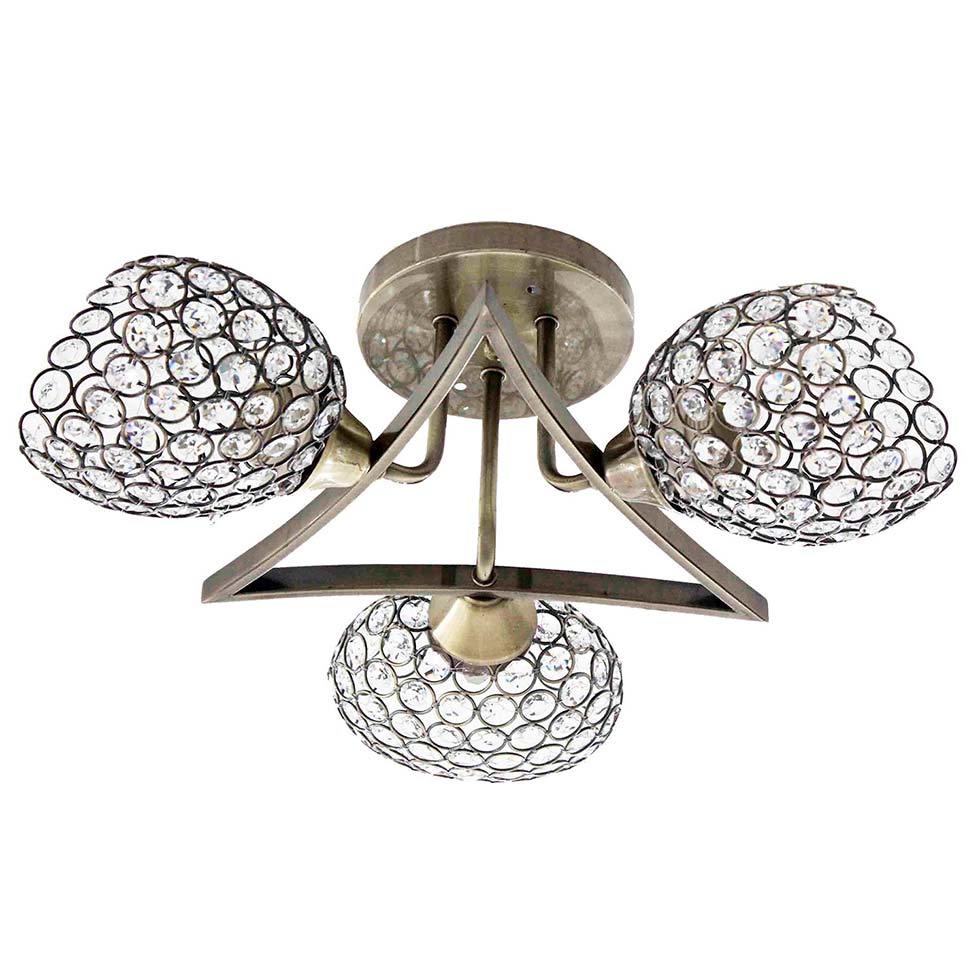 Потолочная люстра ЭкономСвет 50226/3AB BK CL ⚡ - купить с доставкой по Москве и России в ...