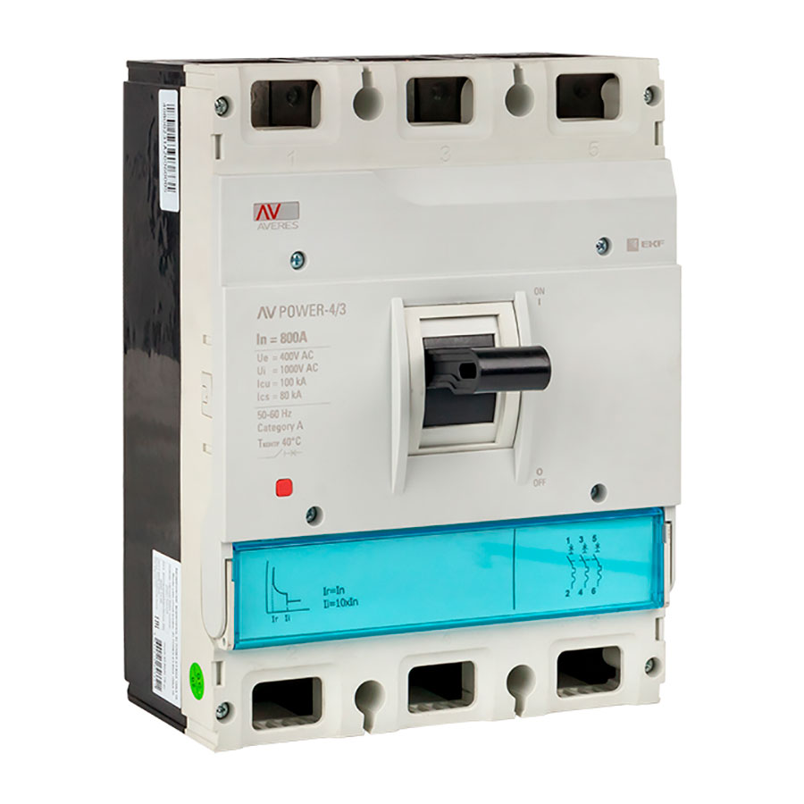 Автоматический выключатель AV POWER-4/3 800А 100kA TR EKF AVERES mccb ...