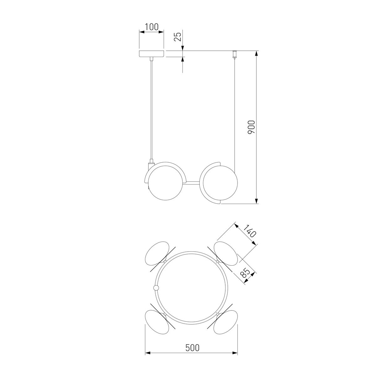Подвесная люстра Eurosvet Moity 70150/4 черный/латунь ⚡ — купить с ...