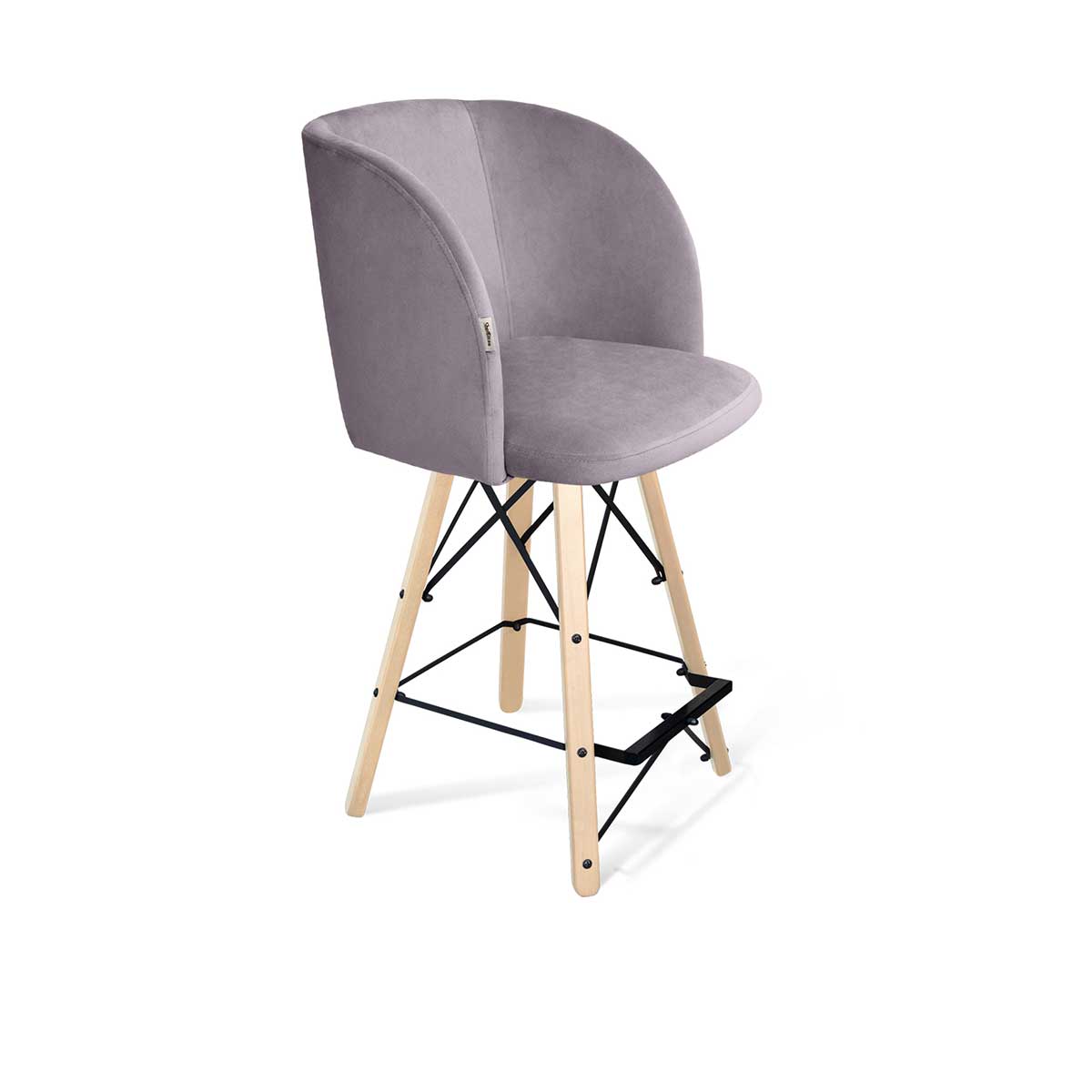 Полубарный стул Sheffilton SHT-ST33/S80-1 сиреневая орхидея/прозрачный лак/черный 7830579602 ⚡ ...