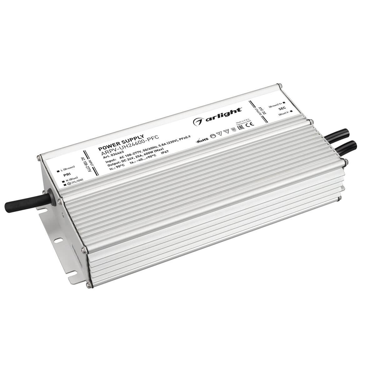 Блок питания Arlight ARPV-UH24600-PFC 24V 600W IP67 25A 034463 ⚡ — купить с доставкой по Москве ...