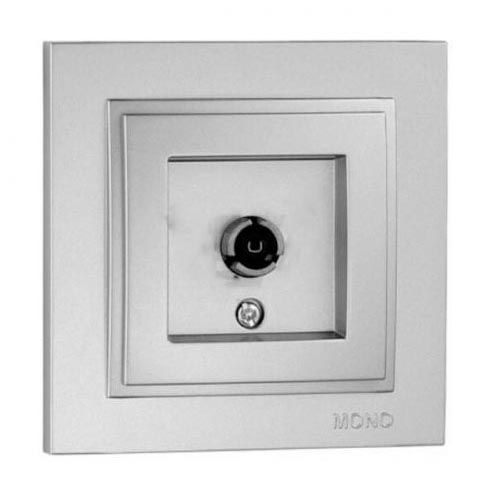 ТВ-розетка концевая Mono Electric Despina экран серебро 102-212105-138 ...