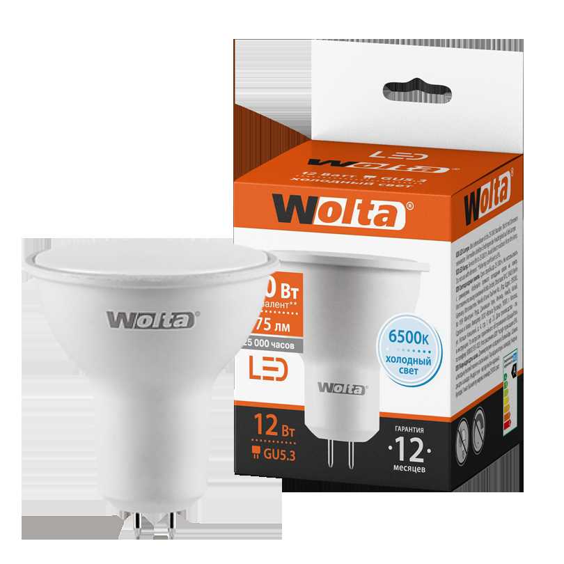 Светодиодная лампа WOLTA 25WPAR16-230-12GU5 3 ⚡ — купить с доставкой по ...