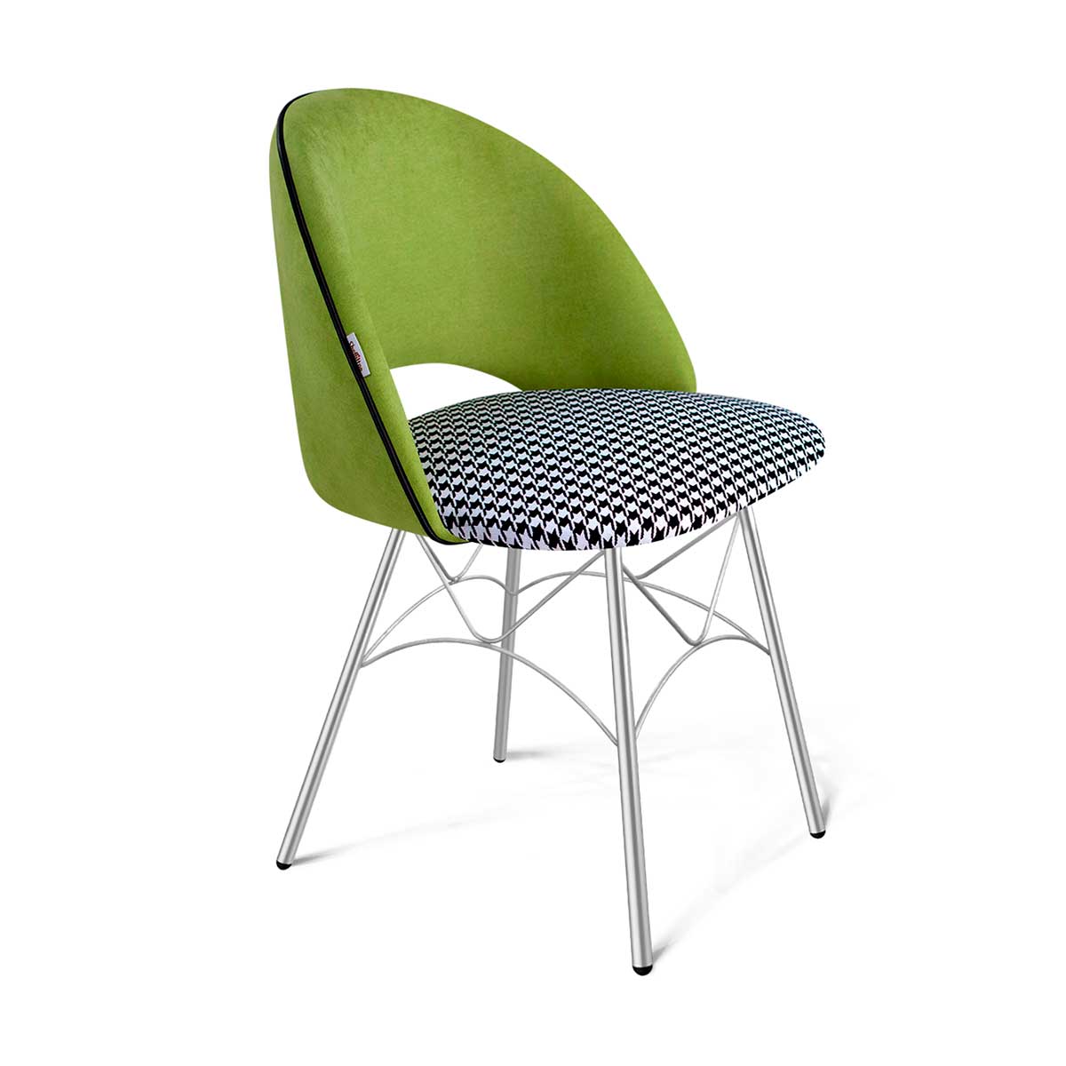 Офисный стул Sheffilton SHT-ST34-3/S107 оливковый/гусиная лапка/хром лак 3028328001 — купить в ...