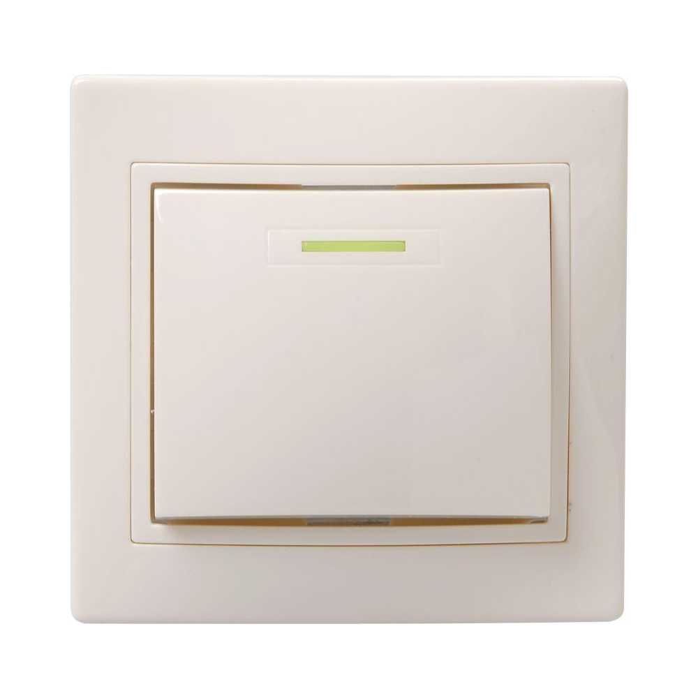 Выключатель одноклавишный IEK Kvarta кремовый EVK11-K33-10-DM ⚡ ...