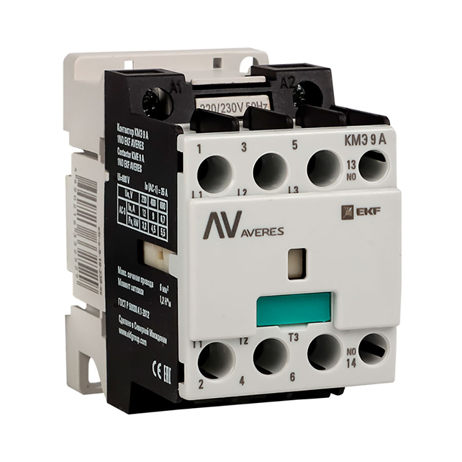 Контактор КМЭ 9А 1NC 230В АС EKF AVERES ctr-s-9-01-230-av ⚡ — купить с доставкой по Москве и ...