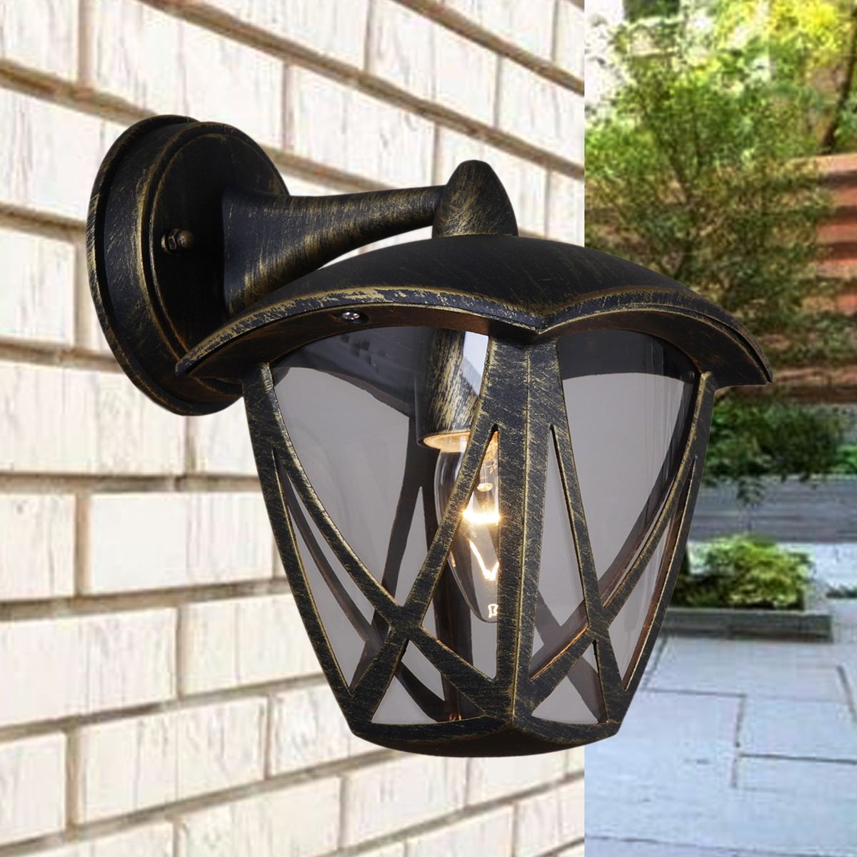 Уличный настенный светильник Reluce 08302-9 2-001SJ Top mount BKG ⚡ ...