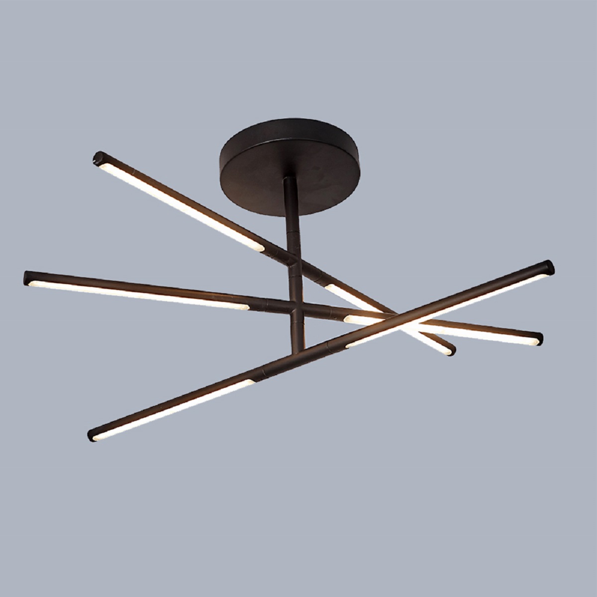 Потолочный светодный светильник Crystal Lux Largo PL32W D730 Black ⚡ ...