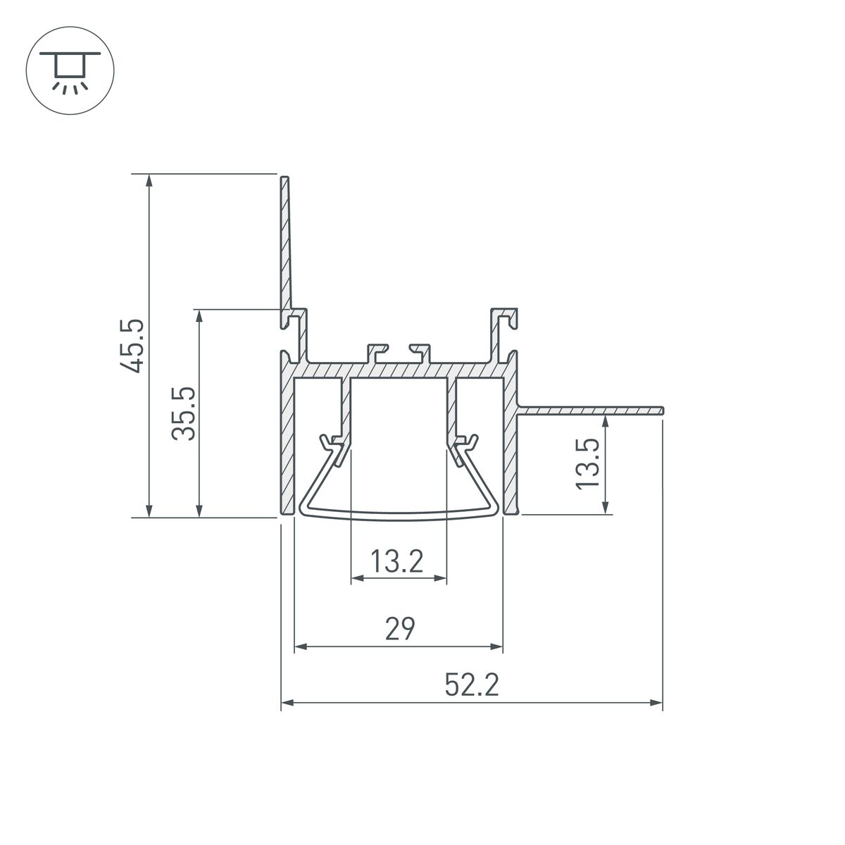 Профиль встраиваемый Arlight Foled-Wall-3000 044857 ⚡ — купить с доставкой по Москве и России в ...