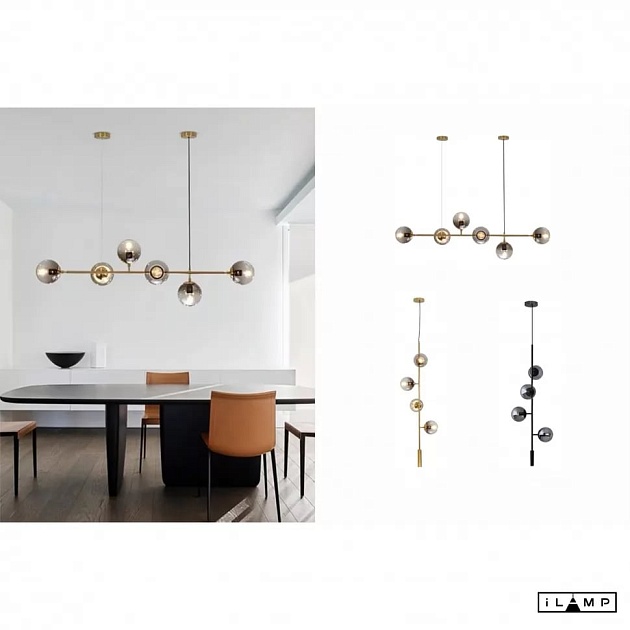 Подвесная люстра iLamp Artis 8149P/4A BR-SM ⚡ — купить с доставкой по ...